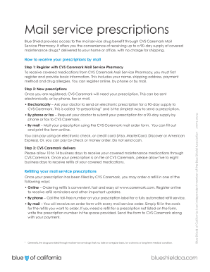Fillable Online Mail service prescriptions Fax Email Print - pdfFiller