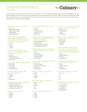 Fillable Online Continuing-Education Quiz Fax Email Print - pdfFiller