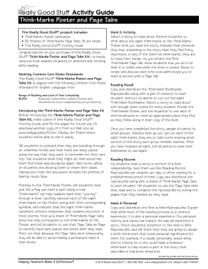 Fillable Online Think-Marks Poster and Page Tabs Fax Email Print ...