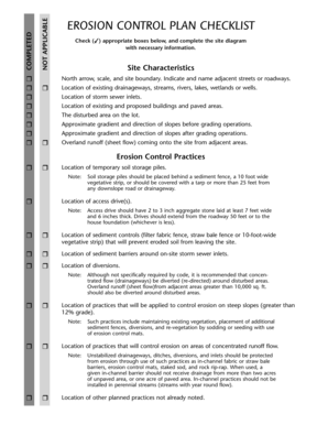 Fillable Online Standard Erosion Control Plan Checklist - Suamico Fax ...