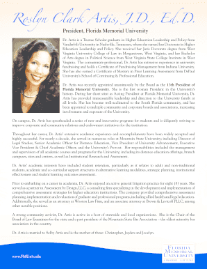 Roslyn Clark Artis - Fill Online, Printable, Fillable, Blank | pdfFiller