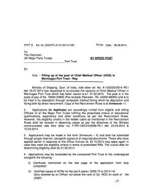 Fillable Online Letter to Major Port Trusts Fax Email Print - pdfFiller