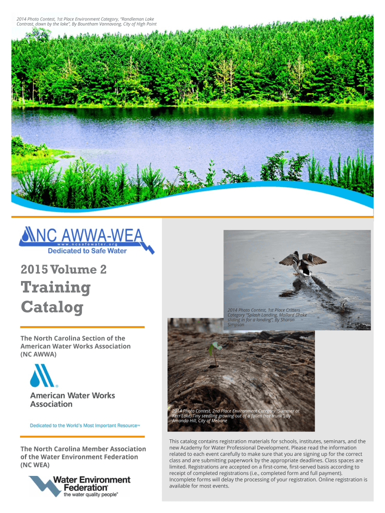 Fillable Online ncsafewater Download - NC AWWA-WEA - ncsafewater Fax ...