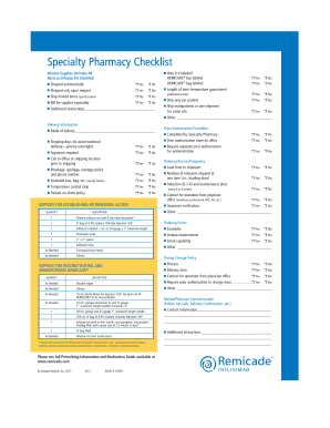 Fillable Online Specialty Pharmacy Checklist - JanssenAccessOnecom Fax ...