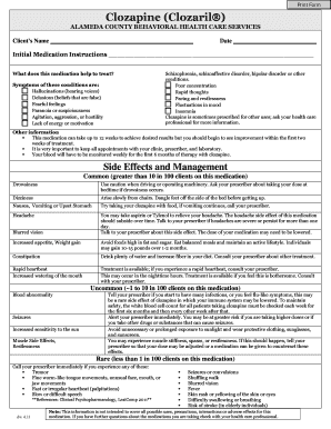 Fillable Online acbhcs Initial Medication Instructions Fax Email Print ...
