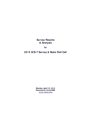 Fillable Online gis-t 2015 GIS-T Survey & State Roll Call Fax Email ...