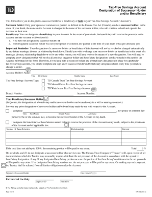 Td Bank Beneficiary Form - Fill Online, Printable, Fillable, Blank ...