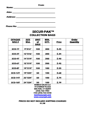 Fillable Online archstl Collection Bag Order Form 11-1-07doc - archstl ...