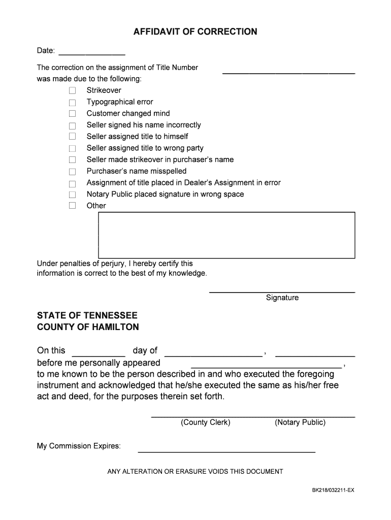 Fillable Online The correction on the assignment of Title Number Fax ...