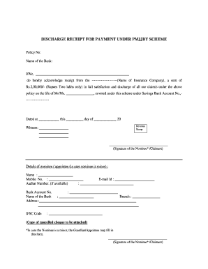 Fillable Online (Please sign and return this Discharge Receipt to above ...