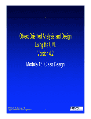 Fillable Online uniroma2 Object Oriented Analysis and Design Fax Email ...