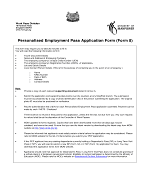Fillable Online mom gov Personalised Employment Pass Application Form ...