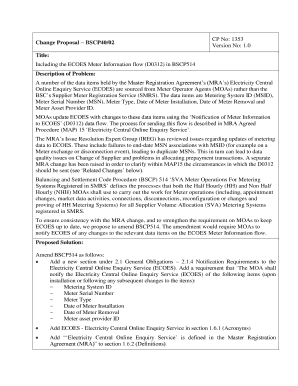 Fillable Online BSCP40 v110 Forms - Change Proposal Change Proposal ...