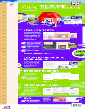 Fillable Online MEET THE PM BENCHMARK READING - Nelson Education Fax ...