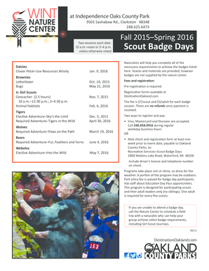 Fillable Online Red Oaks Nature Center and Wint Nature ...