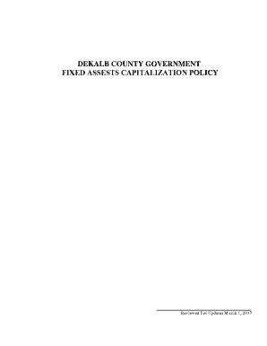 Fillable Online dekalbcounty FIXED ASSESTS CAPITALIZATION POLICY Fax ...