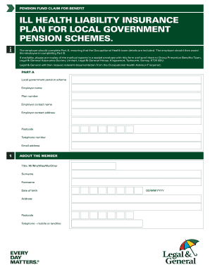 Fillable Online Legal General ill-health liability insurance form Fax ...