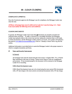 Fillable Online 10 LOAN CLOSING Fax Email Print - pdfFiller