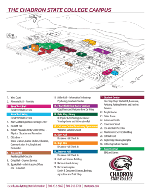 Fillable Online csc THE CHADRON STATE COLLEGE CAMPUS Fax Email Print ...
