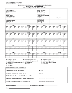 Fillable Online Daily record sheet Fax Email Print - pdfFiller