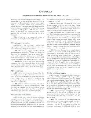 Fillable Online iapmo RECOMMENDED RULES FOR SIZING THE WATER SUPPLY SYSTEM Fax Email Print ...