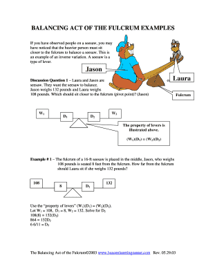 Fillable Online BALANCING ACT OF THE FULCRUM EXAMPLES - Beacon Fax ...