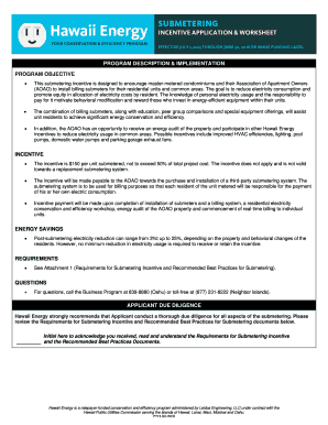 Fillable Online Incentive Application - Hawaii Energy Fax Email Print ...