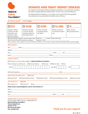 Fillable Online kidney Donation Form revised 91514 Finaldoc - kidney ...