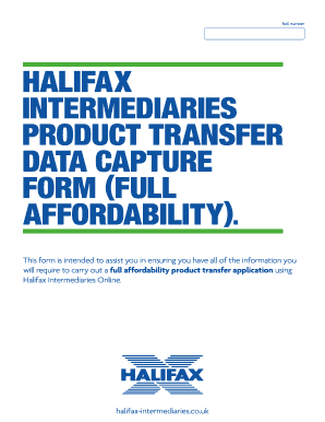 Fillable Online halifax-intermediaries co Product Transfer - Full ...
