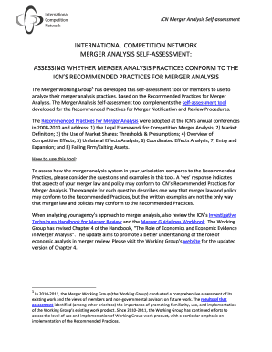 Fillable Online ICN Merger Analysis Self-assessment Fax Email Print ...