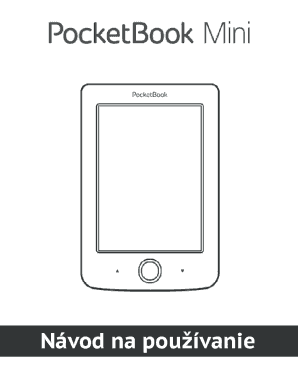 Fillable Online User Manual PocketBook Mini EN User Manual PocketBook ...