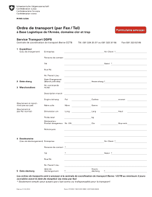 Remplissable En Ligne lba admin Ordre de transport par Fax Tel Fax ...