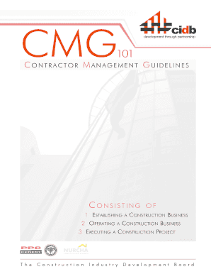 Fillable Online cidb org CONTRACTOR MANAGEMENT GUIDELINES Fax Email ...
