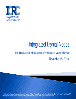 Fillable Online Integrated Denial Notice Fax Email Print - pdfFiller