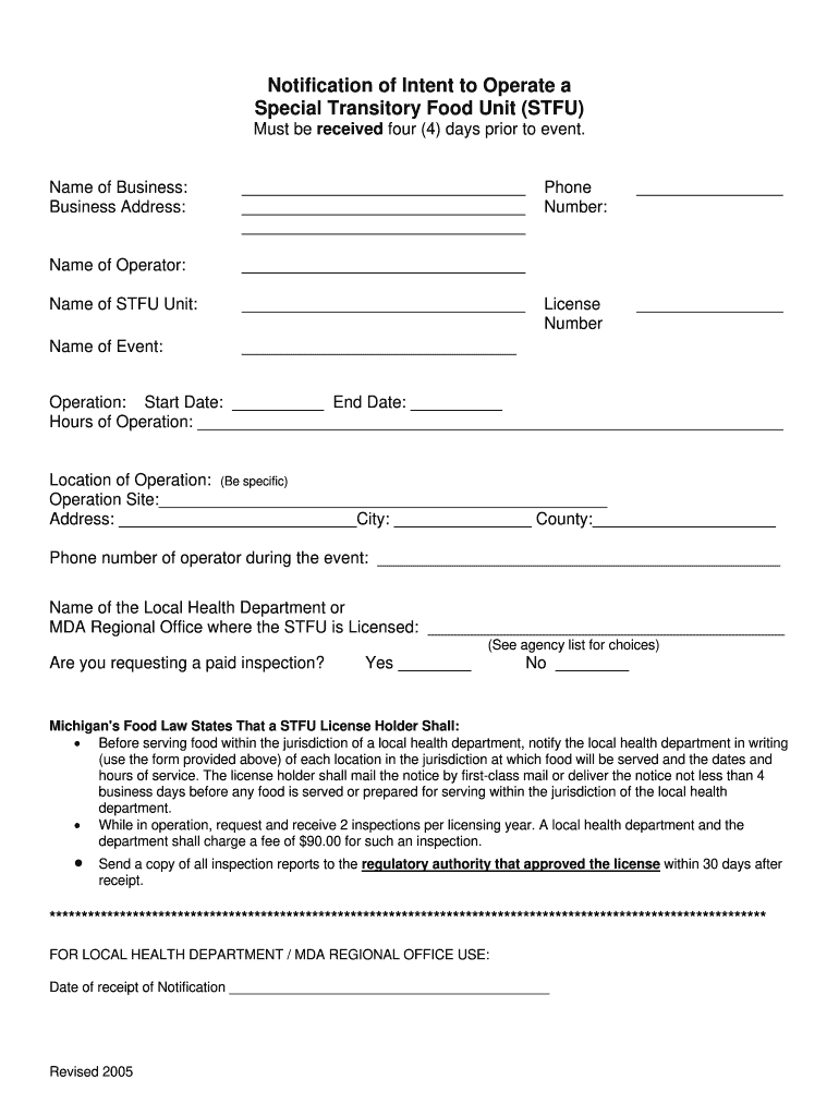 Special transitory food unit stfu: Fill out & sign online | DocHub