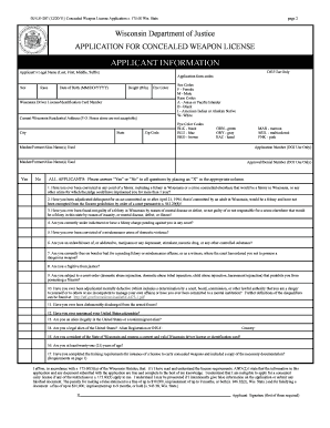 Fillable Online Concealed weapon application instructions ...