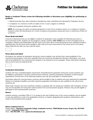 Fillable Online clackamas Ready to Graduate Fax Email Print - pdfFiller