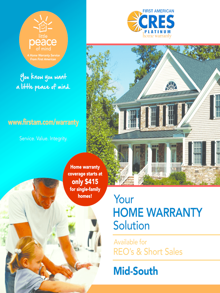 Fillable Online HOME WARRANTY - CRES Insurance Services Fax Email Print ...