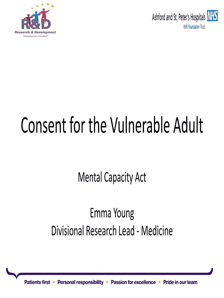 Fillable Online Consent for the Vulnerable Adult Fax Email Print ...