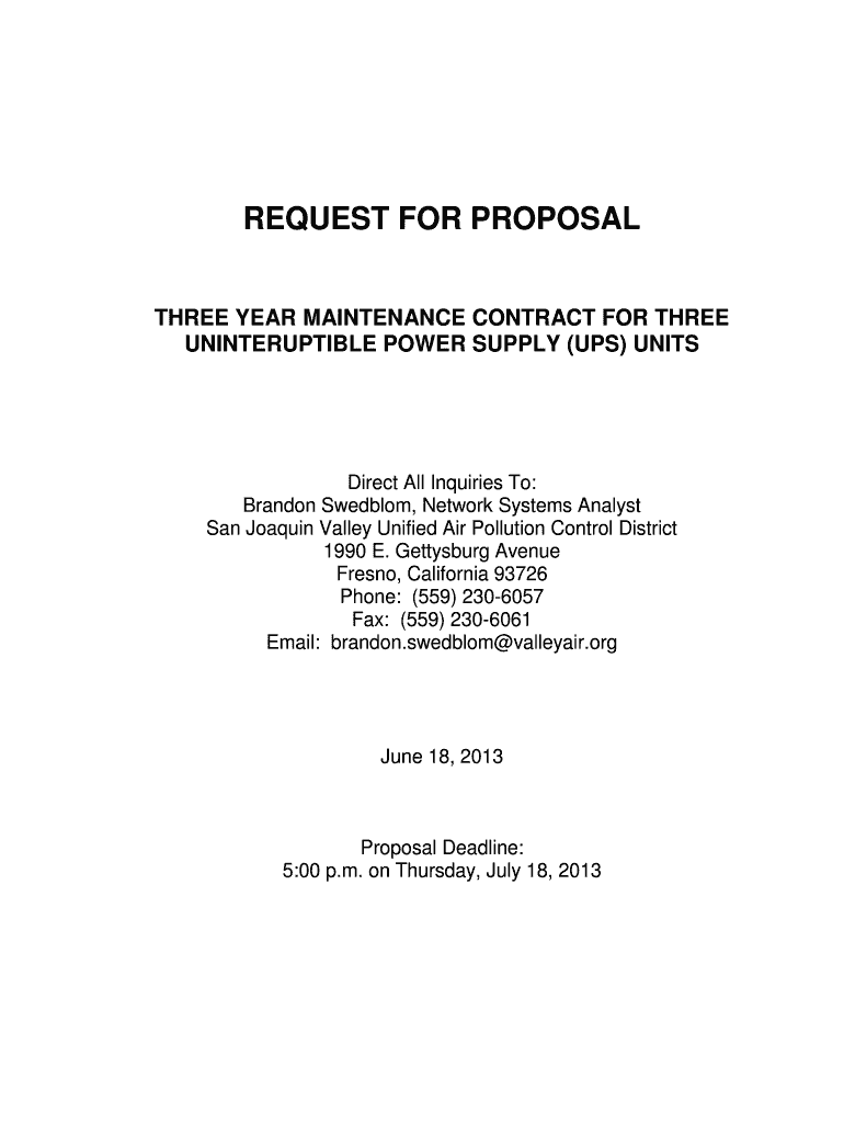 Fillable Online THREE YEAR MAINTENANCE CONTRACT FOR THREE Fax Email ...