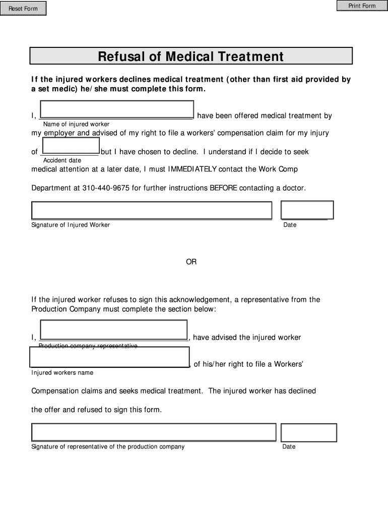 List Six Actions You Should Take If A Patient Refuses Treatment Fill 