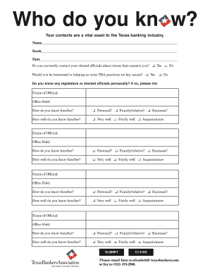 Fillable Online Who do you know Fax Email Print - pdfFiller