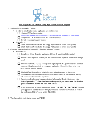 Fillable Online ilponline How to apply for the Scholars Rising High ...
