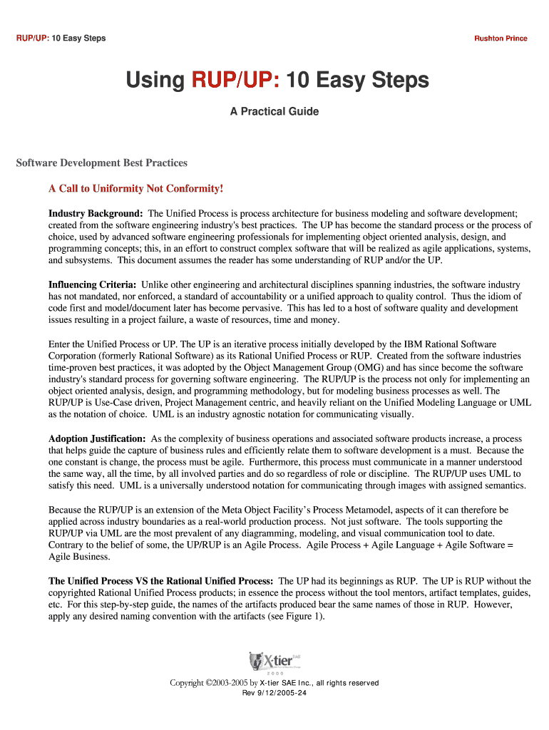 Fillable Online RUP/UP: 10 Easy Steps Fax Email Print - pdfFiller
