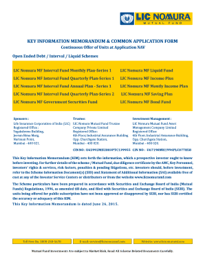 Fillable Online Debt Interval amp Liquid Schemes KIM and bApplicationb ...