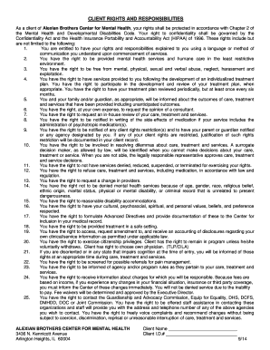 Fillable Online CLIENT RIGHTS AND RESPONSIBILITIES Fax Email Print ...