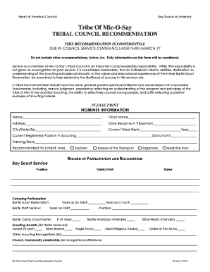 Fillable Online hoac-bsa TRIBAL COUNCIL RECOMMENDATION FORM - hoac-bsa ...