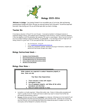 Fillable Online Biology Goals Fax Email Print - pdfFiller