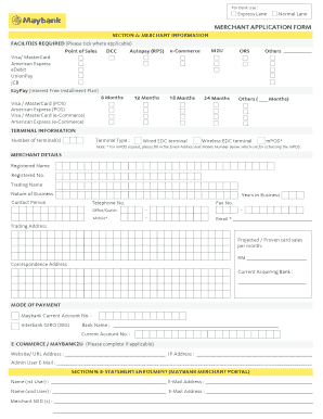 Fillable Online Download the Maybankardnet merchant application form ...