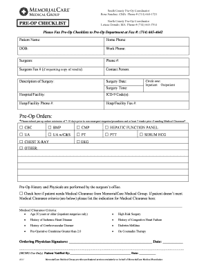 PREOPChecklist6.8.12.doc - Memorialcare - Fill and Sign Printable ...